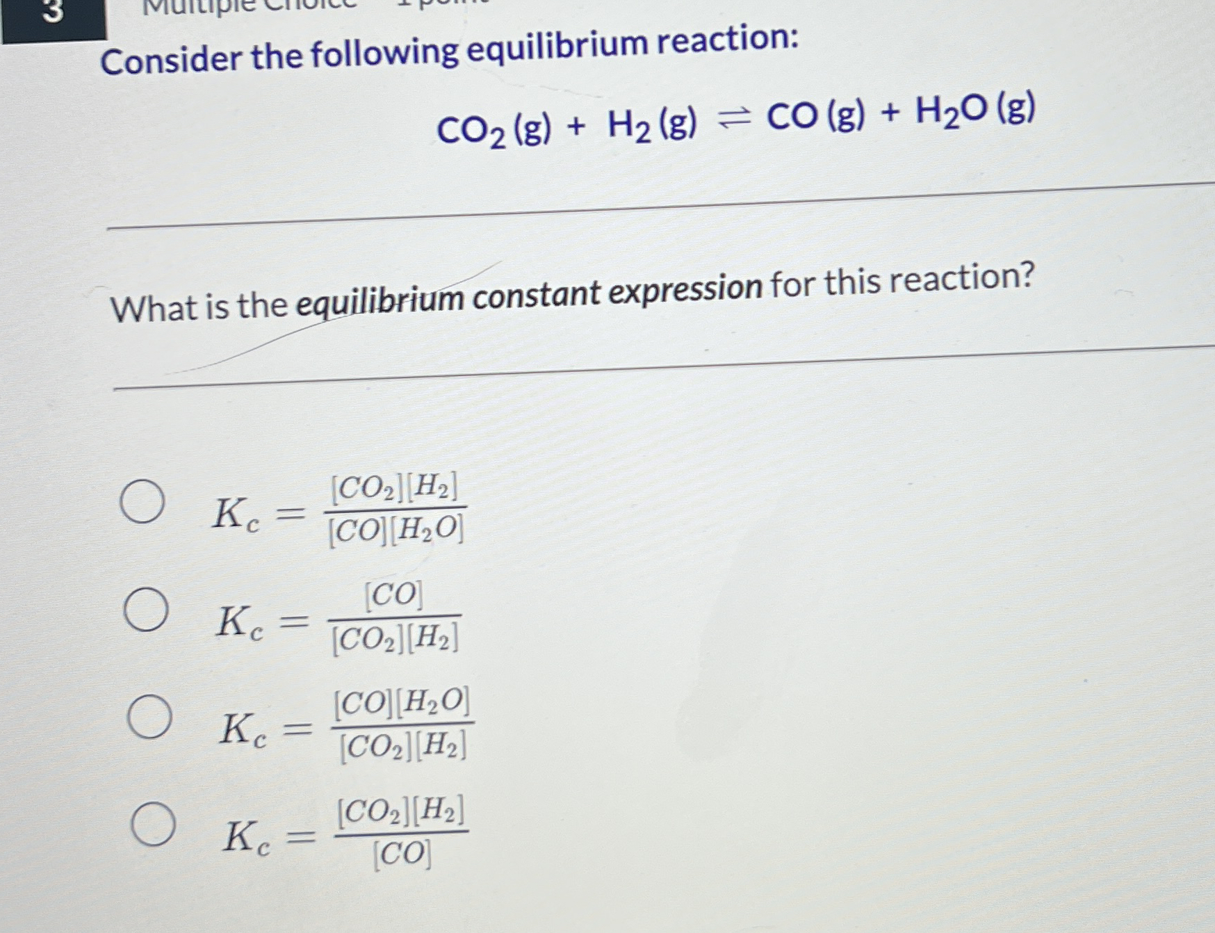 Solved Consider the following equilibrium | Chegg.com