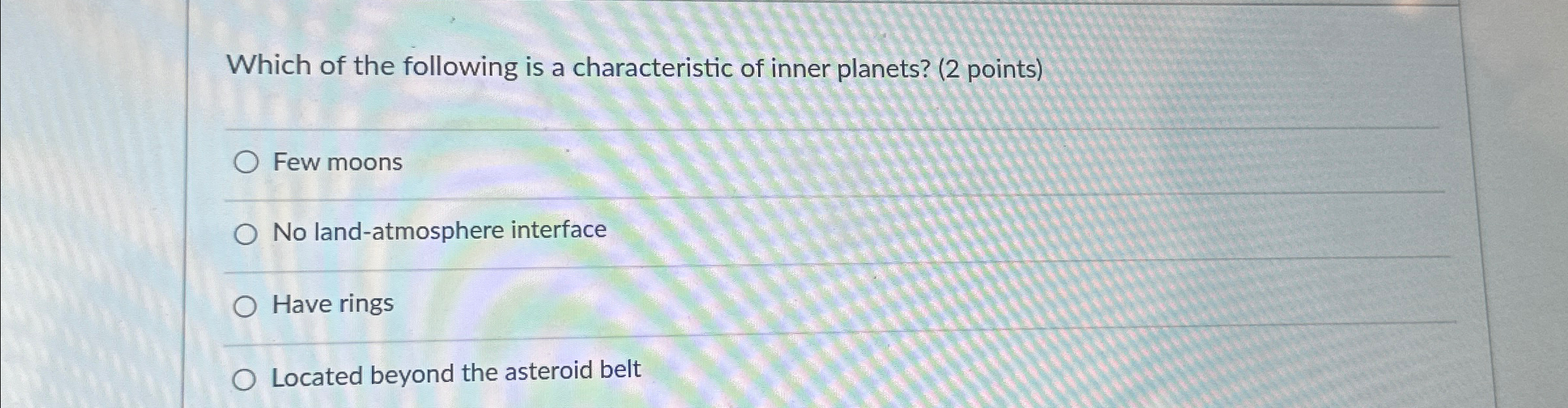 Solved Which of the following is a characteristic of inner | Chegg.com