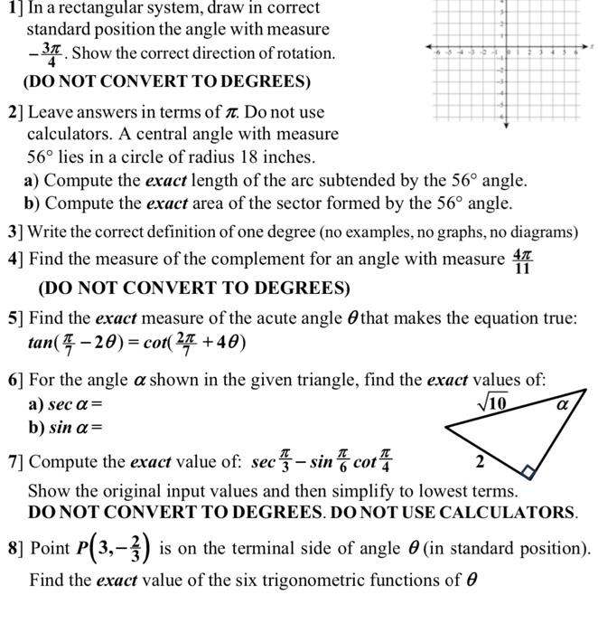 Solved 1] In a rectangular system, draw in correct standard | Chegg.com