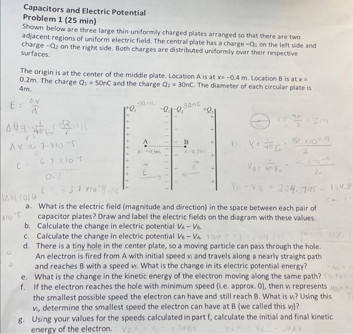 Solved Capacitors and Electric Potential Problem 1 ( 25 min | Chegg.com