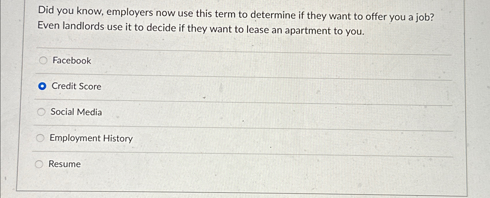 Solved Did you know, employers now use this term to | Chegg.com