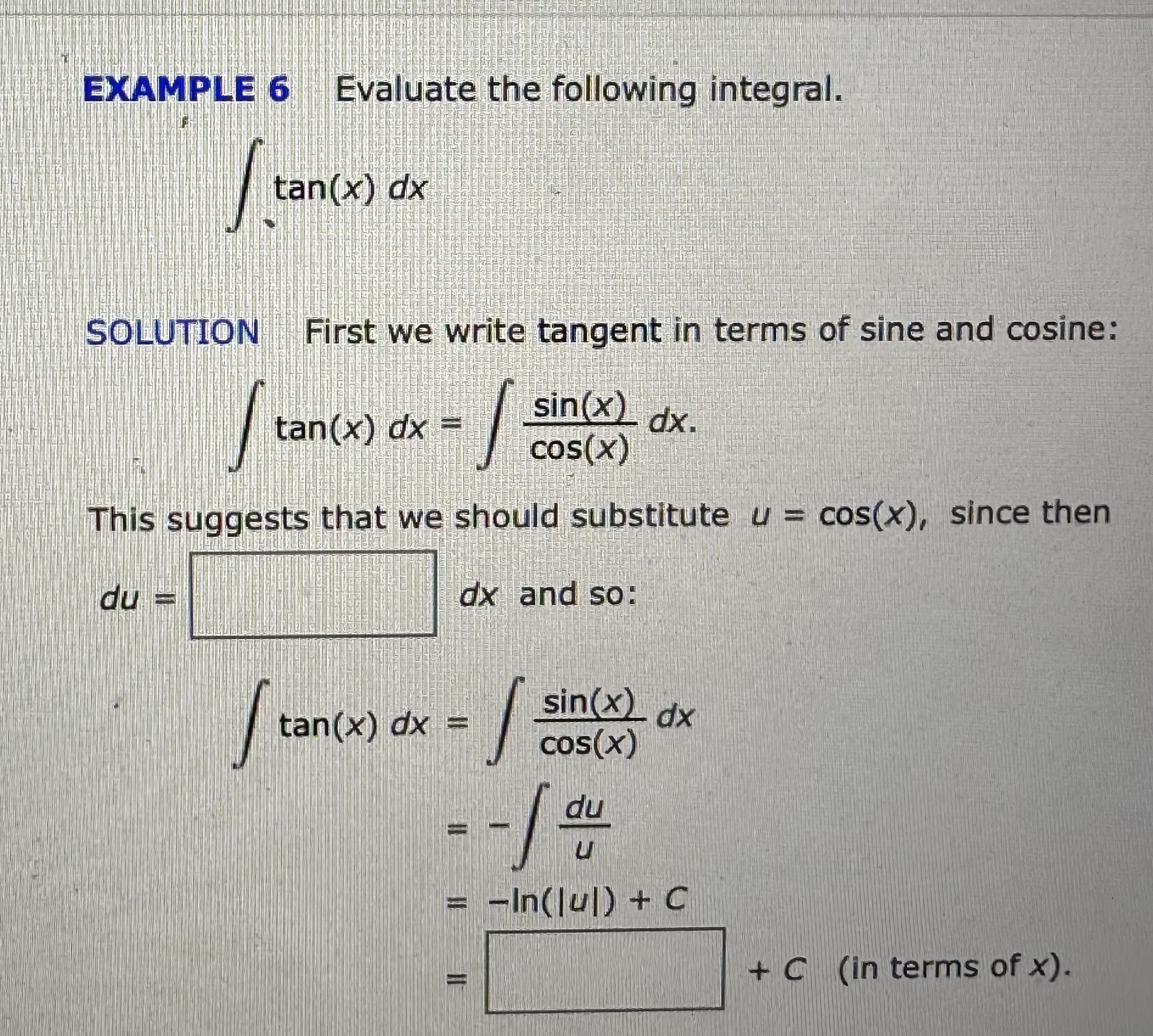 Solved EXAMPLE 6 ﻿Evaluate the following | Chegg.com