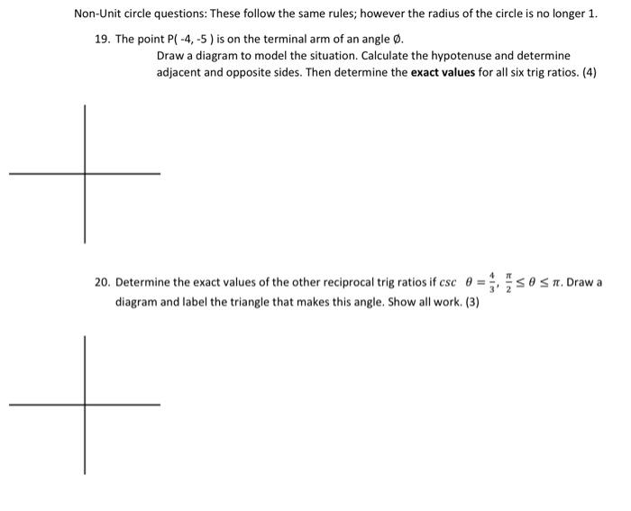 Solved 17. Using the unit circle to help, determine the | Chegg.com