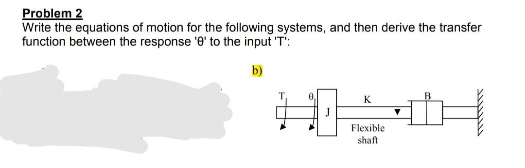 Solved Problem 2 Write the equations of motion for the | Chegg.com