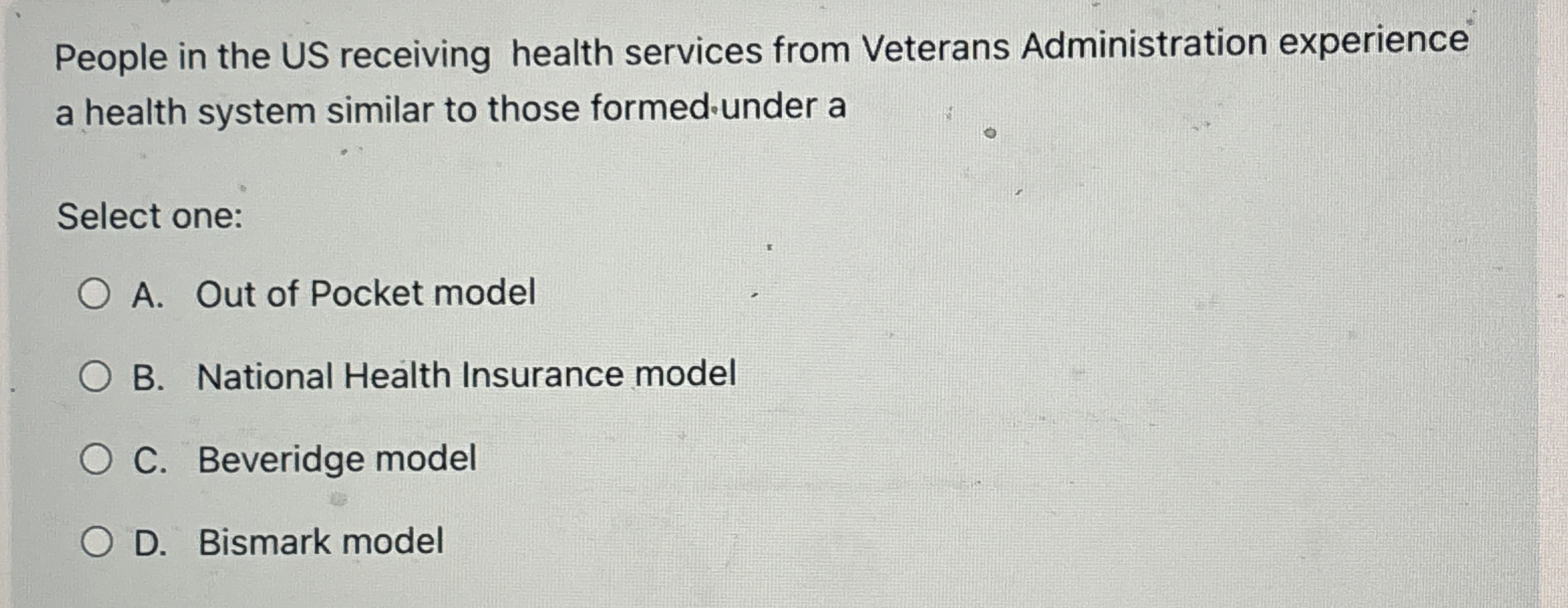 Solved People in the US receiving health services from | Chegg.com