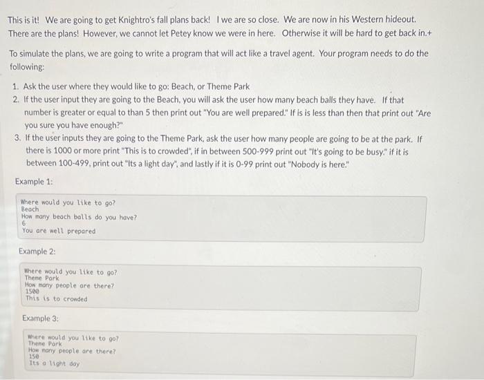 Solved This is it! We are going to get Knightro's fall plans | Chegg.com