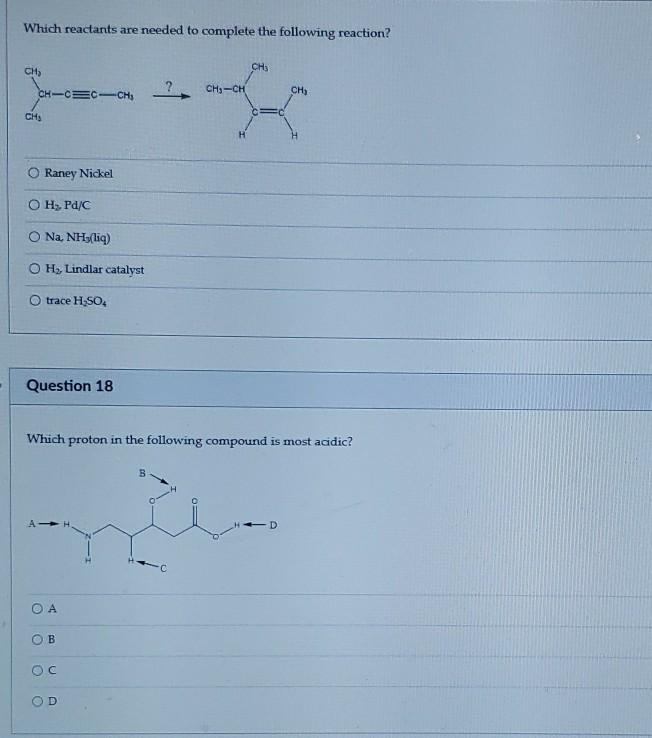 Solved Which reactants are needed to complete the following | Chegg.com