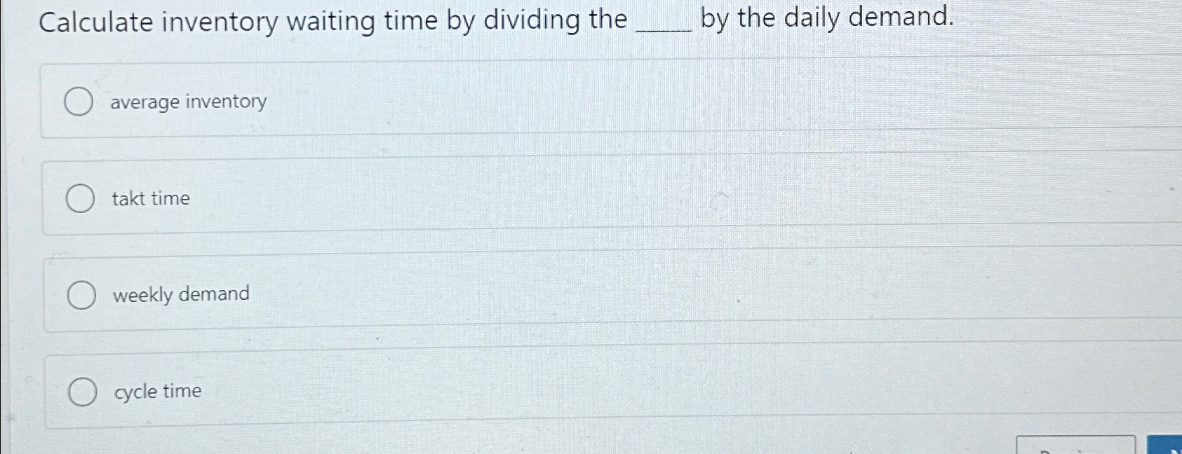 Solved Calculate inventory waiting time by dividing the by | Chegg.com