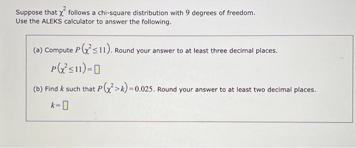 Solved Suppose that χ2 follows a chi-square distribution | Chegg.com