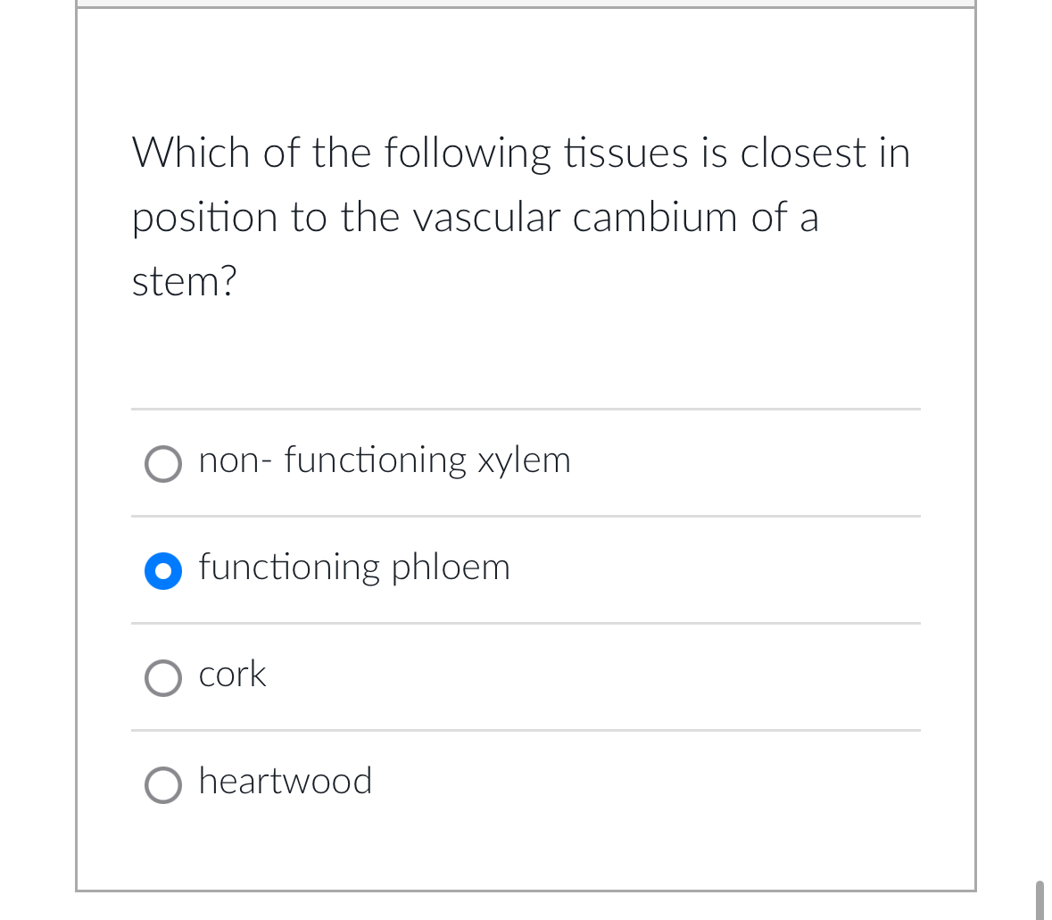 Solved Which of the following tissues is closest in position | Chegg.com