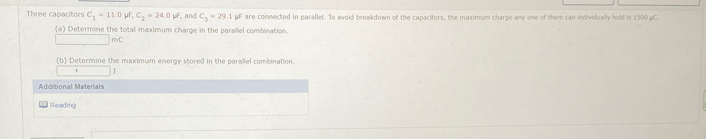 Solved (a) ﻿Determine the total maximum charge in the | Chegg.com