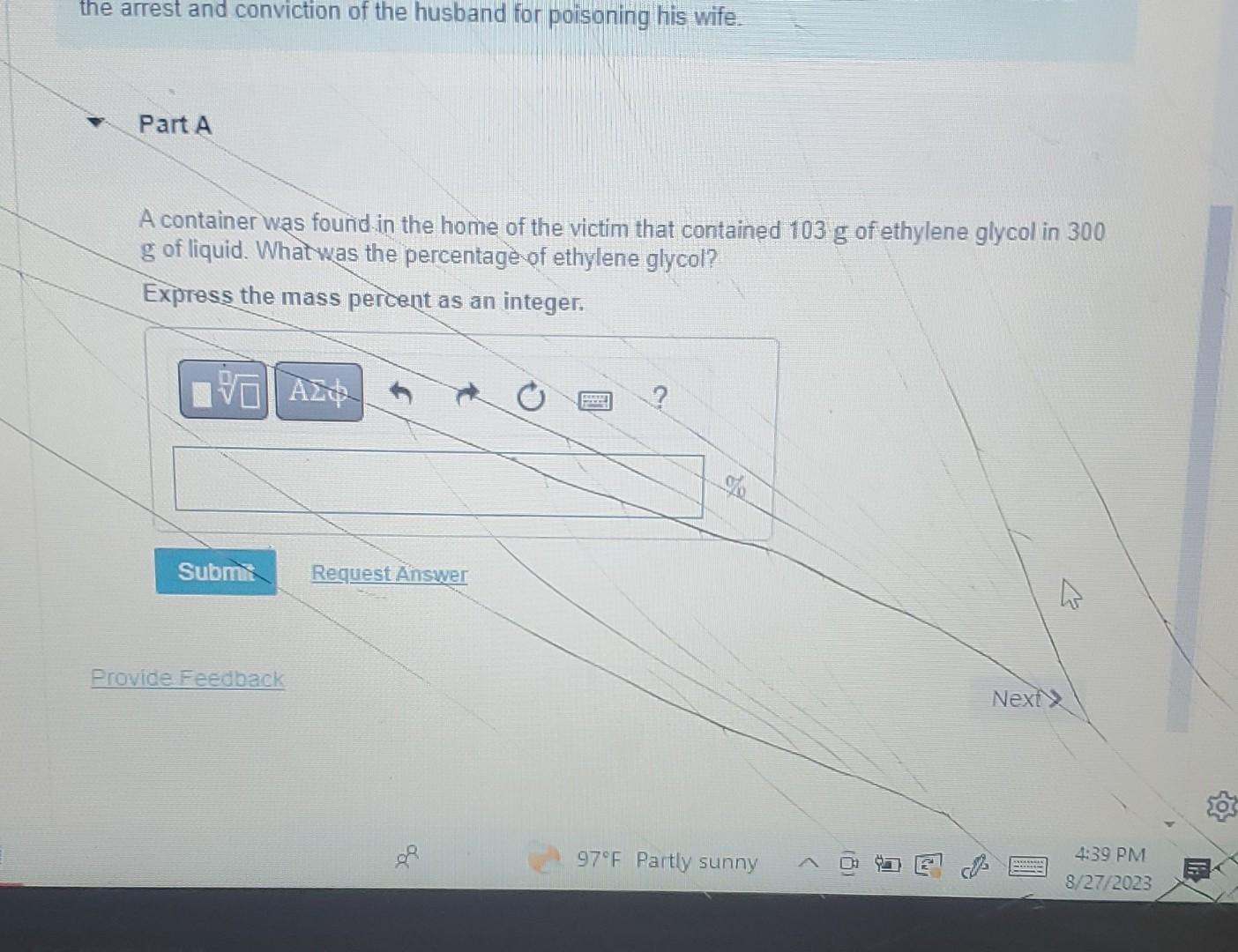 Solved the arrest and conviction of the husband for | Chegg.com