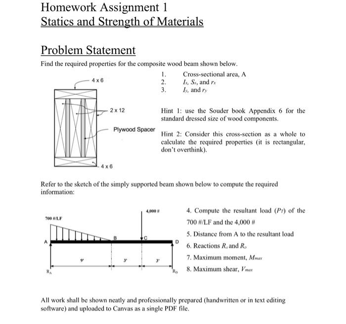 Solved Homework Assignment 1 Statics and Strength of | Chegg.com Solved Homework Assignment 1 Statics and Strength of | Chegg.com