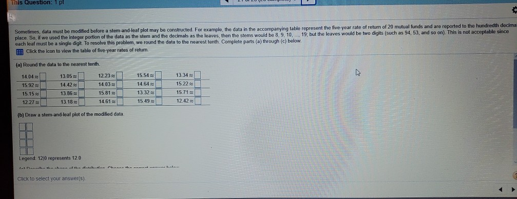 Solved This Question: 1 pt Sometimes, data must be modified | Chegg.com