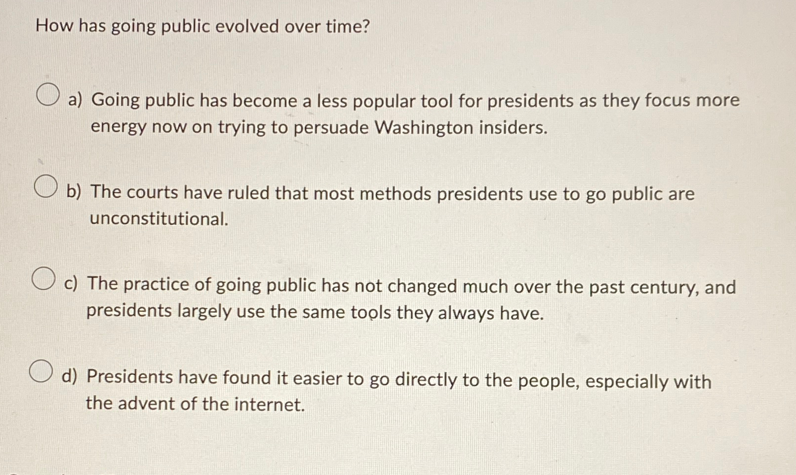 Solved How has going public evolved over time? ﻿a) ﻿Going | Chegg.com