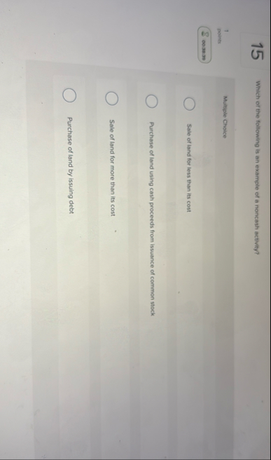 Solved 15Which of the following is an example of a noncash | Chegg.com