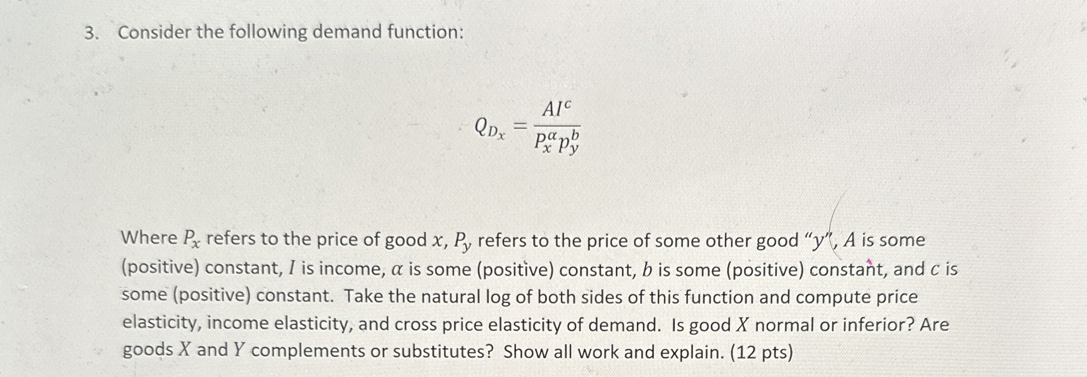 Solved Consider the following demand | Chegg.com