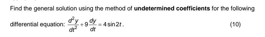 Solved Find the general solution using the method of | Chegg.com