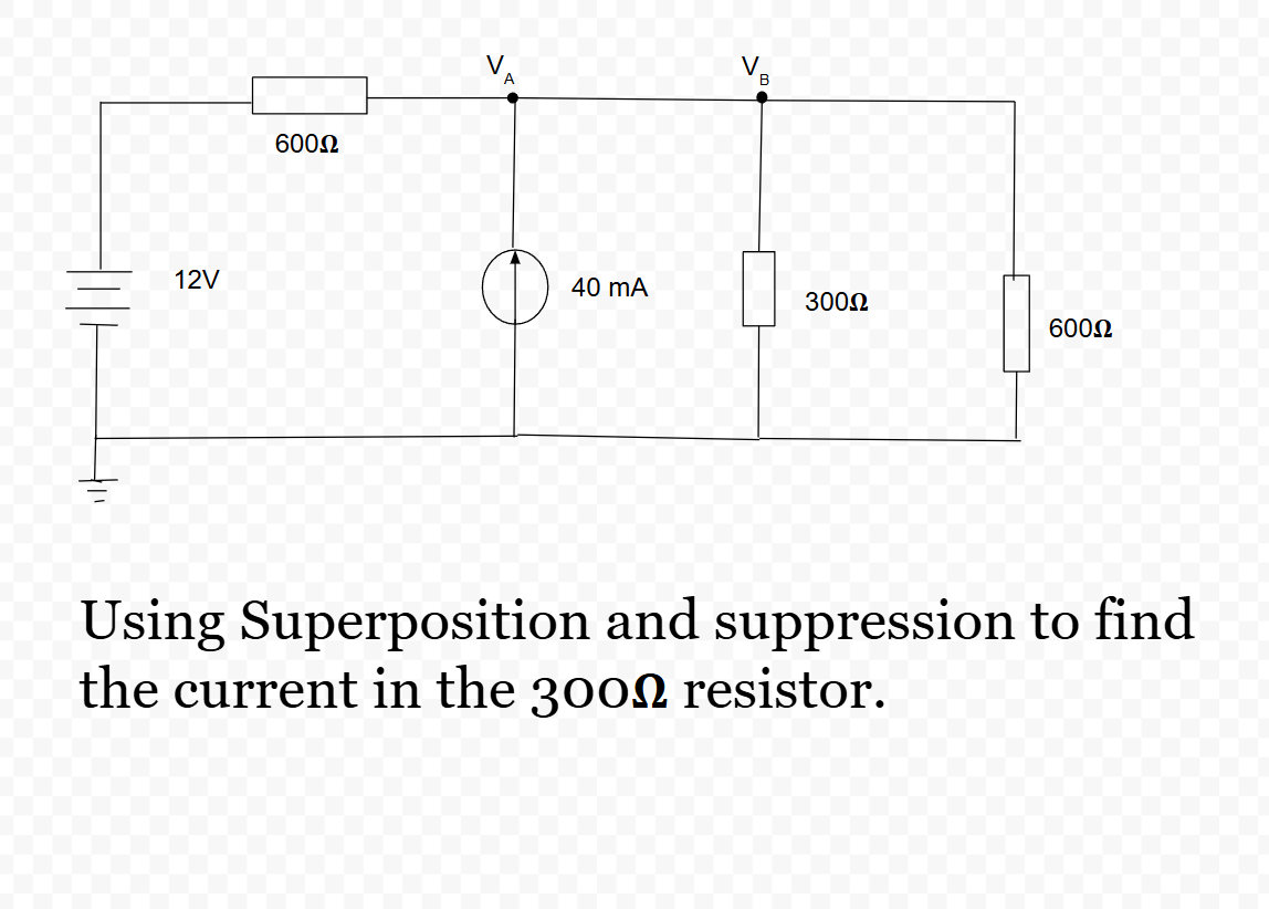 Solved Using Superposition and suppression to ﻿findthe | Chegg.com