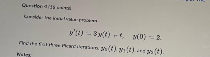 Solved Consider the initial value problem | Chegg.com