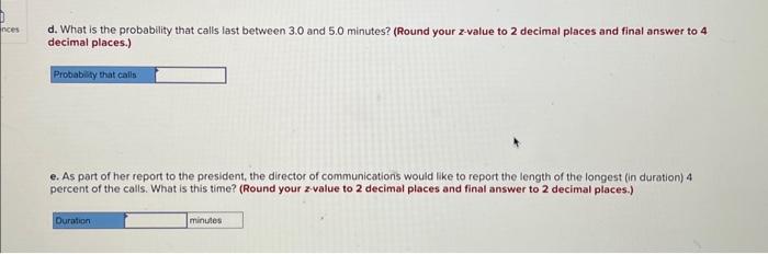 Solved A study of long-distance phone calls made from | Chegg.com