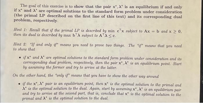Solved Consider an LP that seeks to minimize a function c⊤x | Chegg.com
