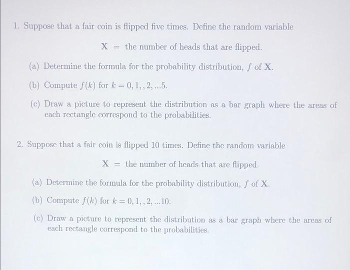 Solved 1. Suppose that a fair coin is flipped five times. | Chegg.com