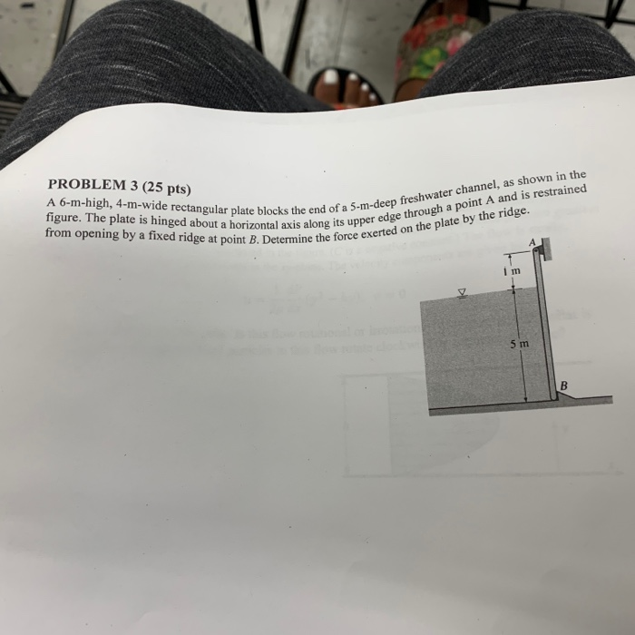 Solved PROBLEM 3 (25 pts) A 6-m-high, 4-m-wide rectangular | Chegg.com