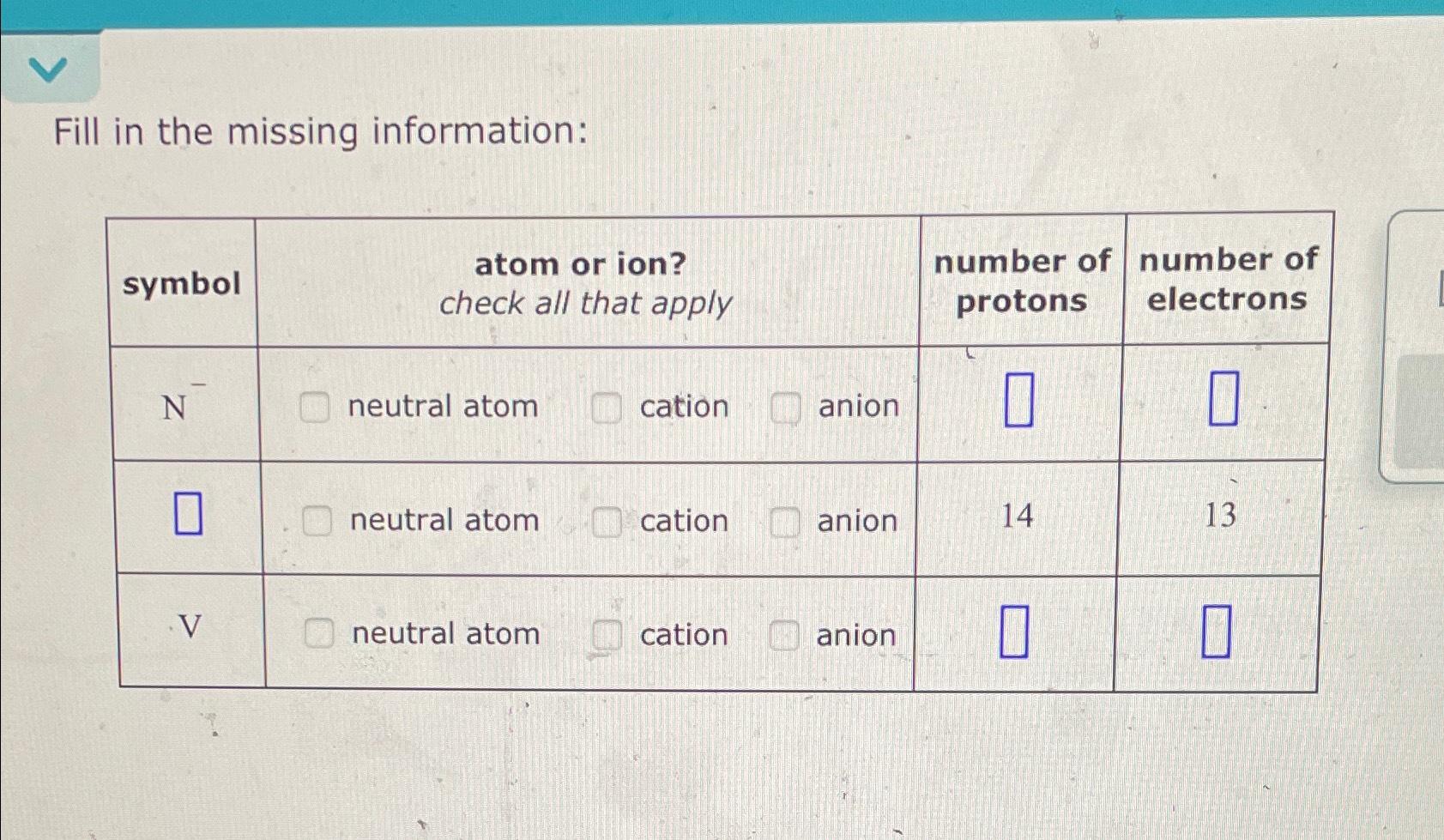 Solved Fill in the missing | Chegg.com