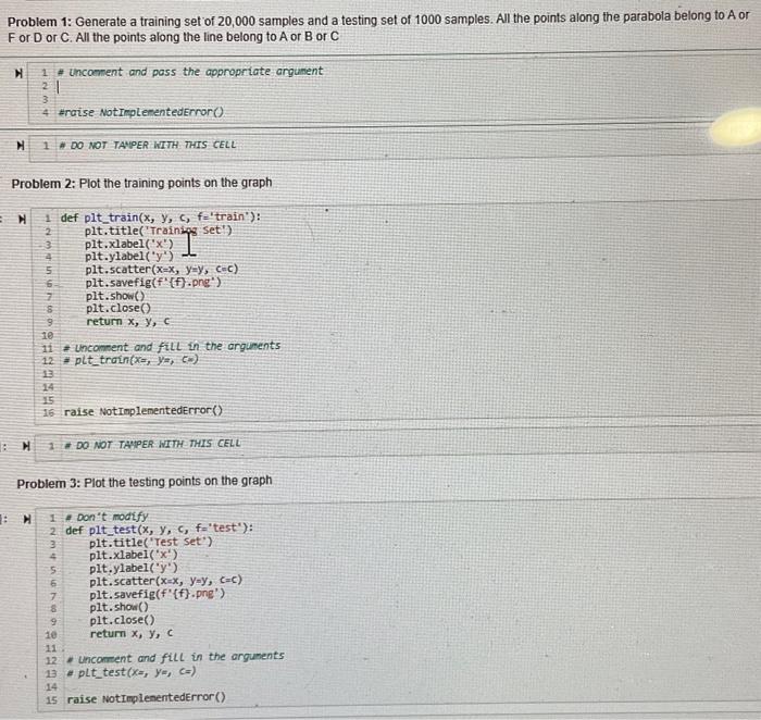 Solved Problem 1: Generate a training set of 20,000 samples | Chegg.com