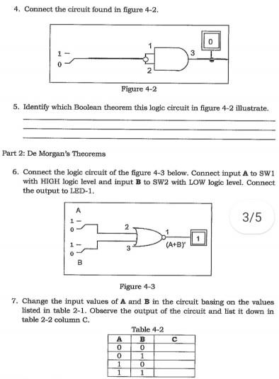Solved BOOLEAN ALGEBRA Objectives: To verify the theorems of | Chegg.com Solved BOOLEAN ALGEBRA Objectives: To verify the theorems of | Chegg.com