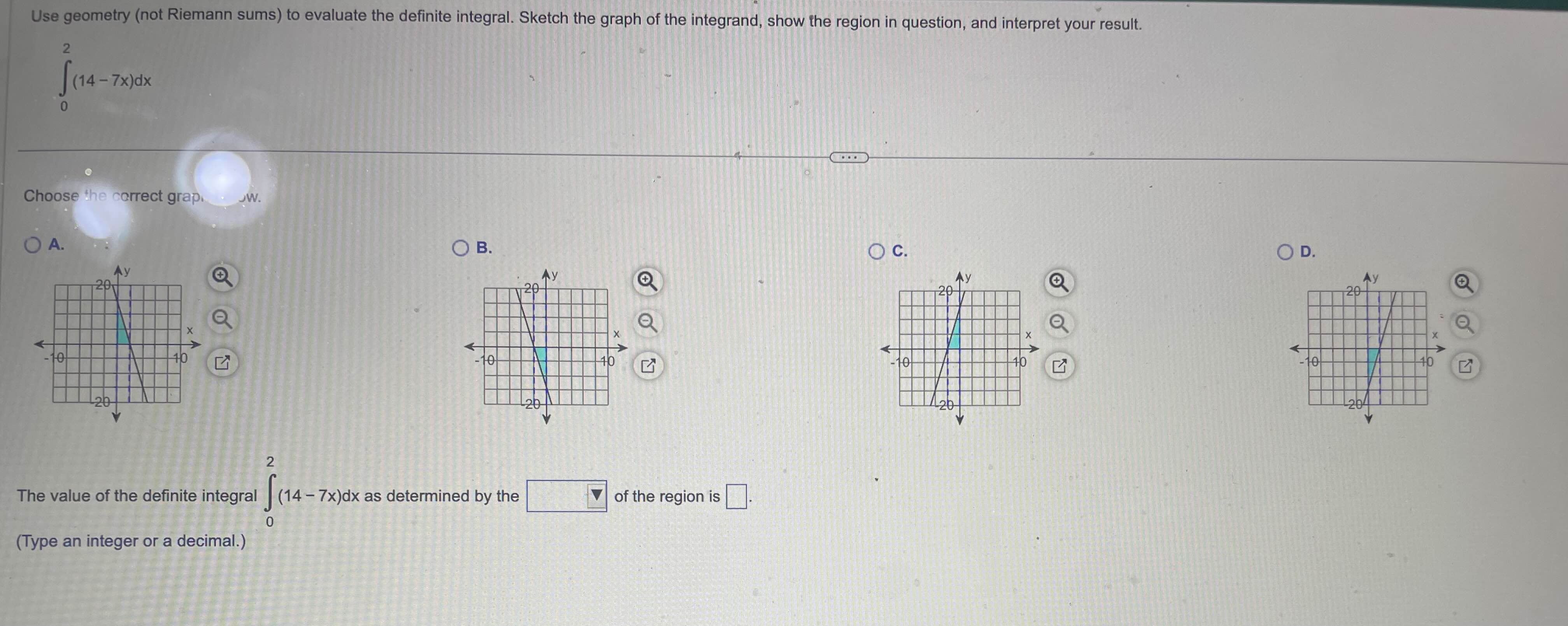 Solved Use geometry (not Riemann sums) ﻿to evaluate the | Chegg.com