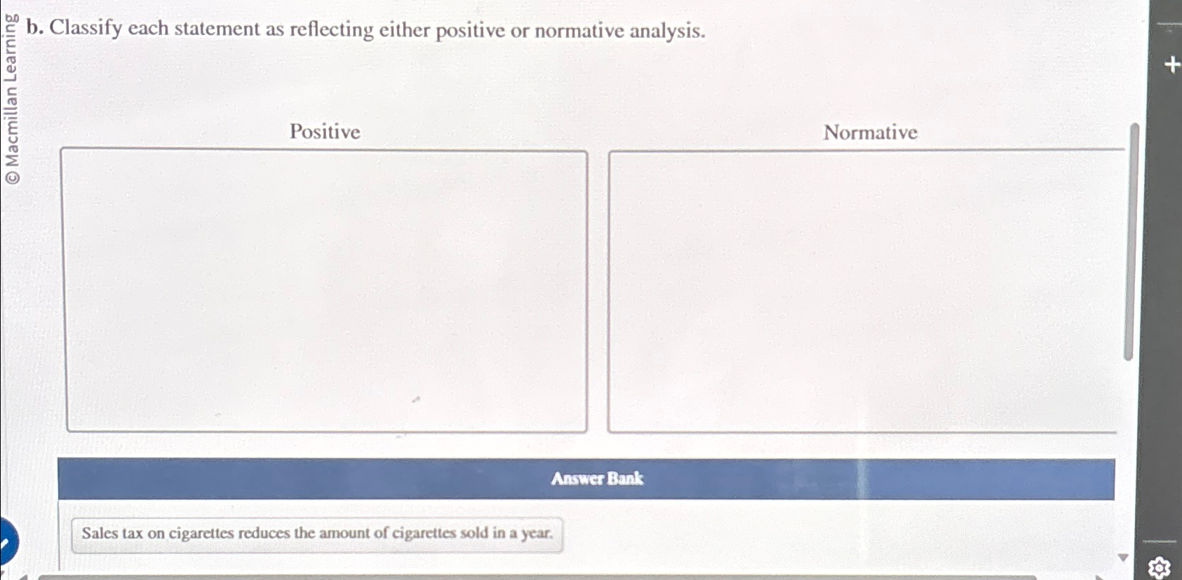 Solved b. ﻿Classify each statement as reflecting either | Chegg.com