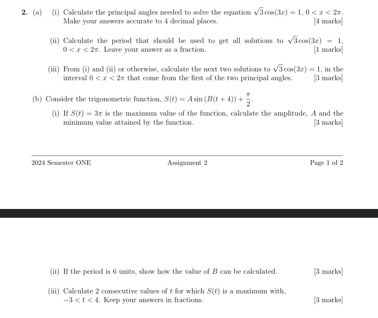 Solved (a) (i) ﻿Calculate the principal angles needed to | Chegg.com