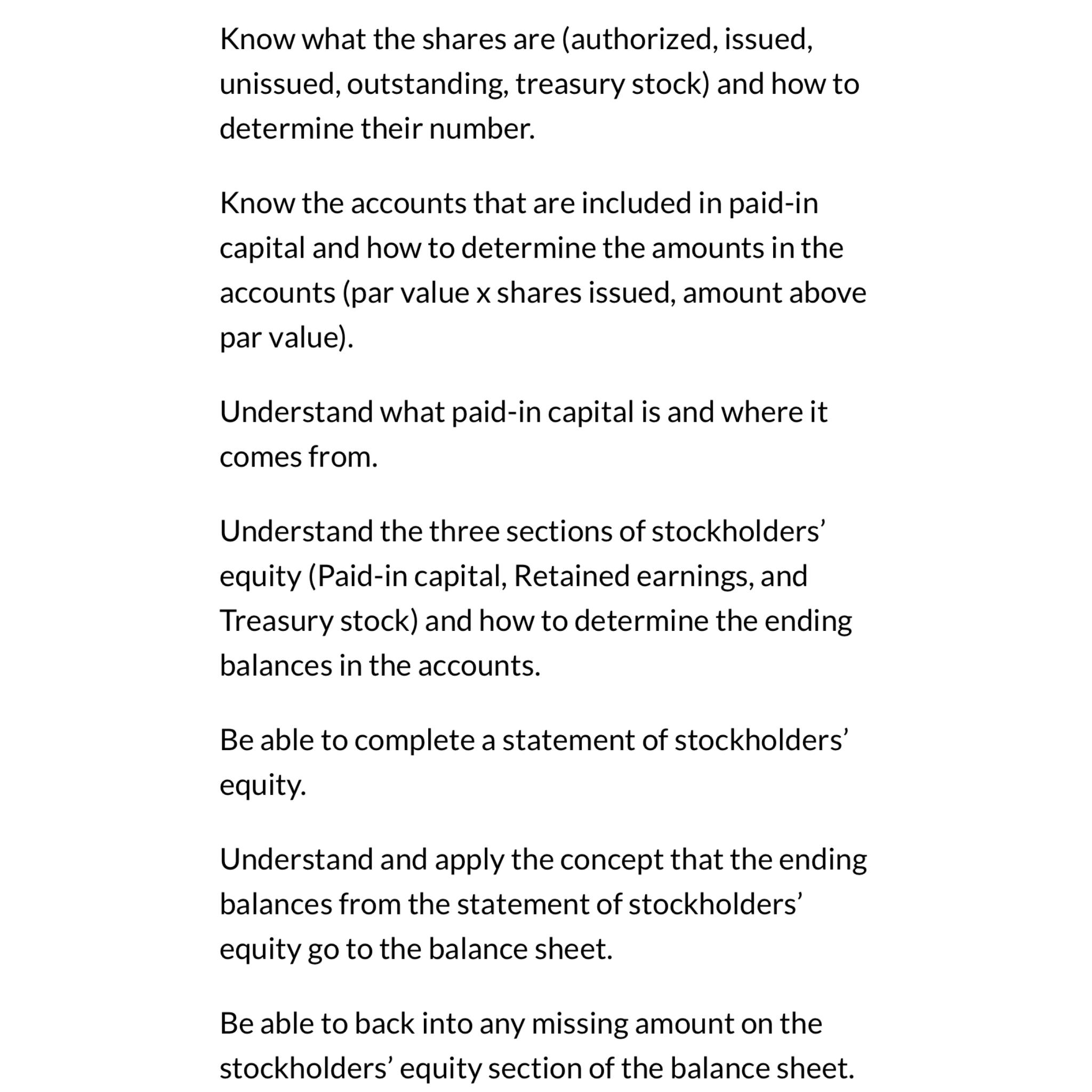 Solved Know what the shares are (authorized, ﻿issued, | Chegg.com