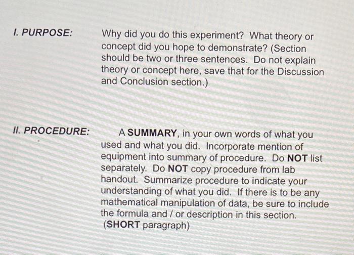Why did you do this experiment? What theory or | Chegg.com