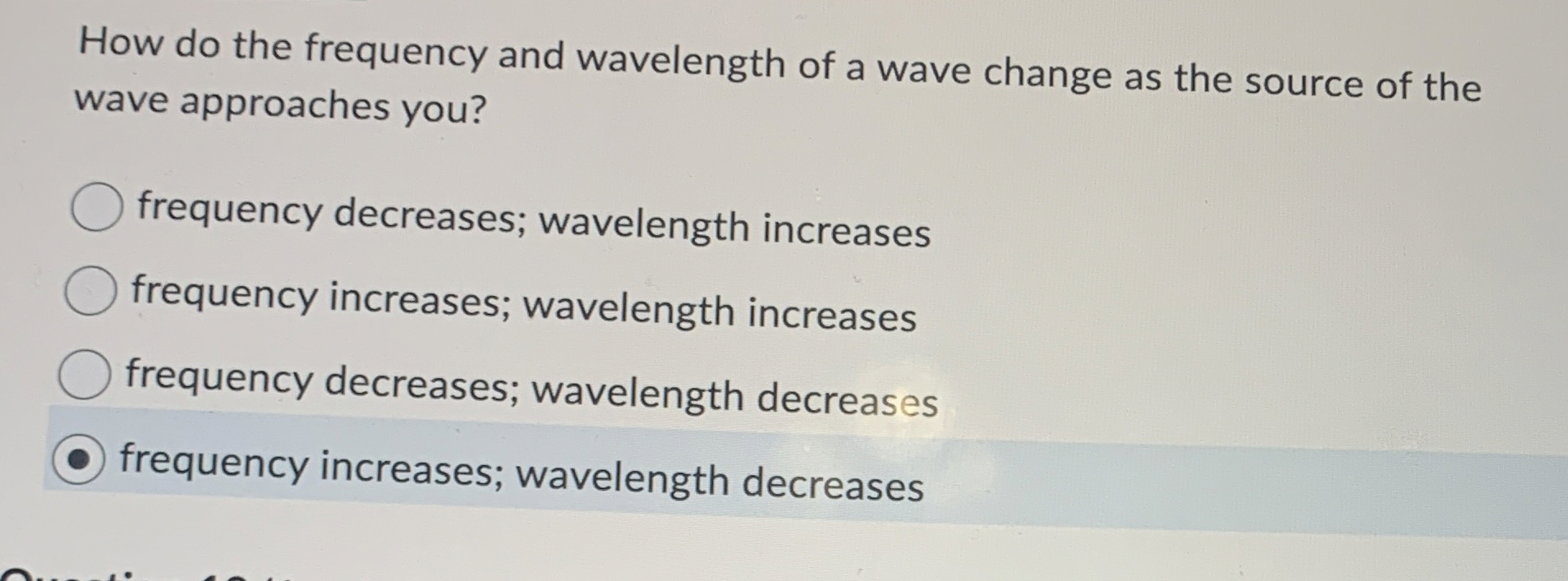 Solved How do the frequency and wavelength of a wave change | Chegg.com