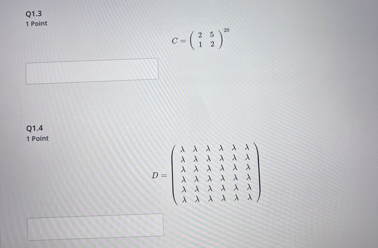 Solved C=([2,5],[1,2])20, ﻿find the determinant | Chegg.com