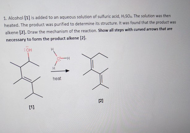Solved 1. Alcohol [1] is added to an aqueous solution of | Chegg.com