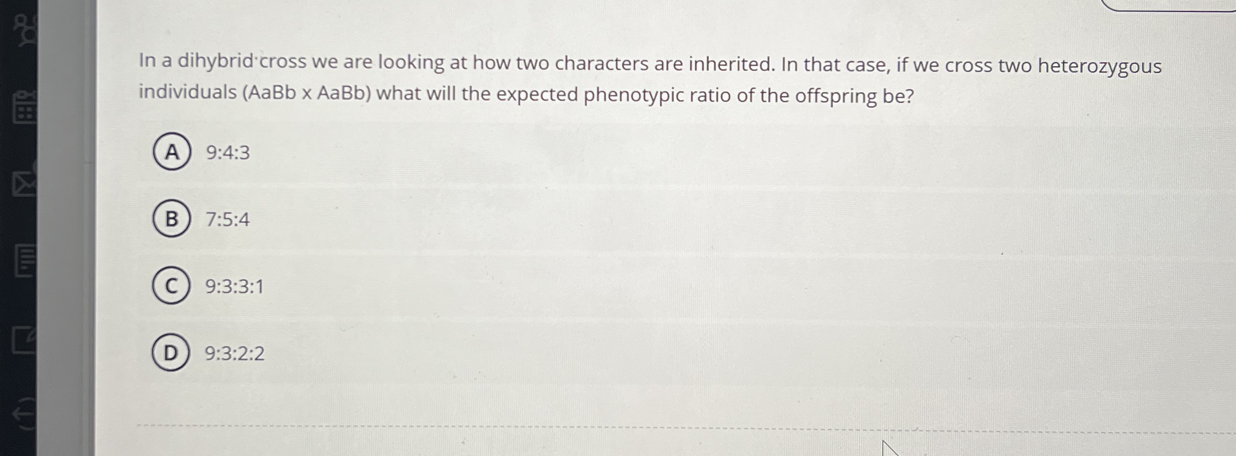 Solved In a dihybrid cross we are looking at how two | Chegg.com