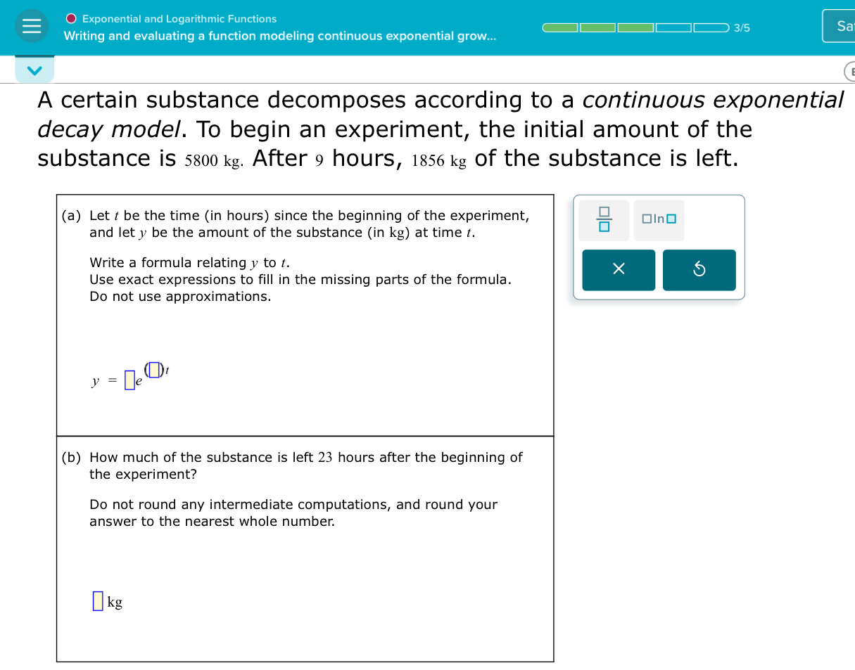 Solved Exponential And Logarithmic Functionswriting And 1137