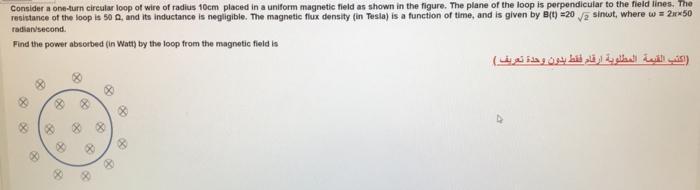 Solved Consider a one-turn circular loop of wire of radius | Chegg.com