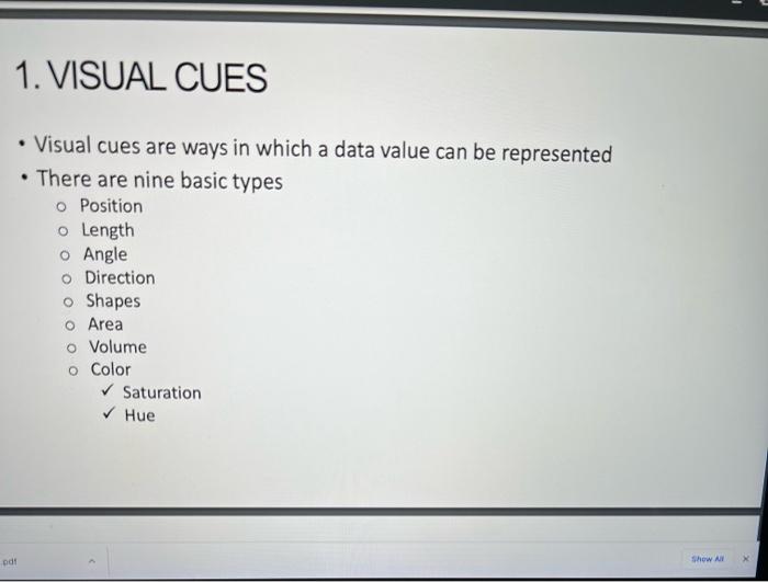 Solved What is Data Visualization? - Many Possible Meanings | Chegg.com