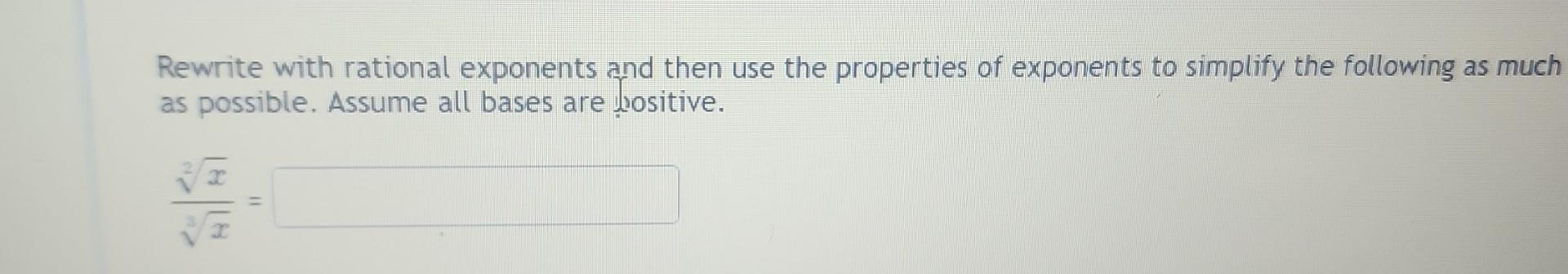 Solved Rewrite with rational exponents and then use the | Chegg.com