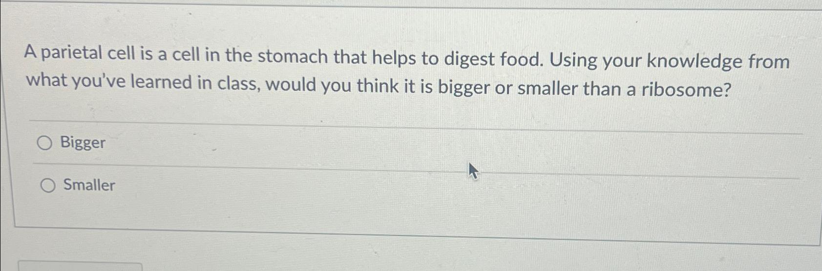 Solved A parietal cell is a cell in the stomach that helps | Chegg.com