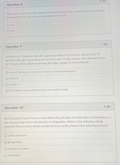 Solved The process of binary fission requires chromosomal | Chegg.com
