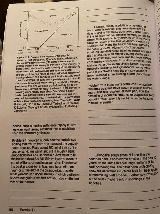 Solved Date: Name: Section Exercise 13 COASTAL OCEANOGRAPHY | Chegg.com