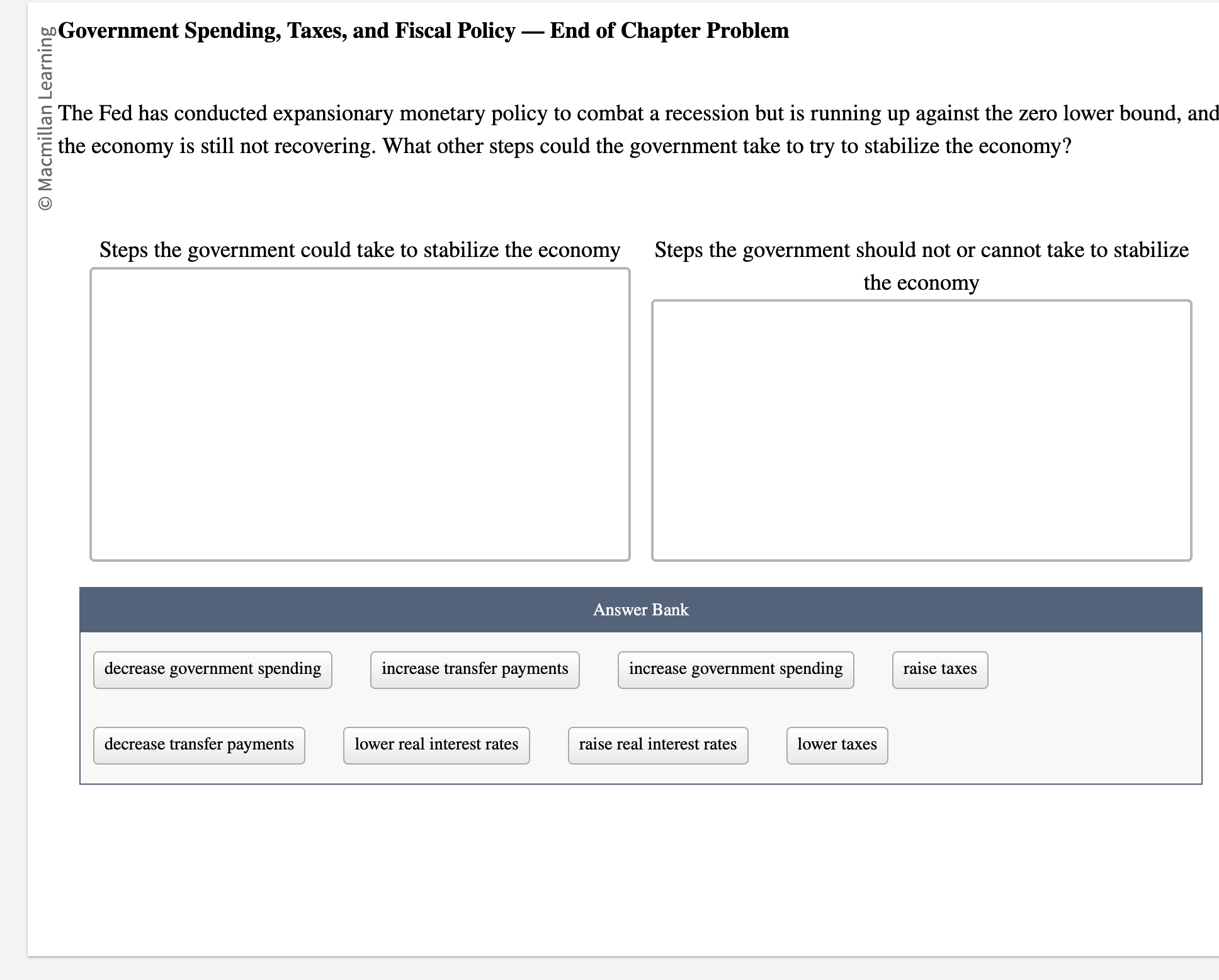 Solved Government Spending, Taxes, and Fiscal Policy — ﻿End | Chegg.com