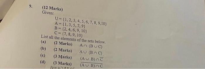 Solved (12 Marks) Given: | Chegg.com