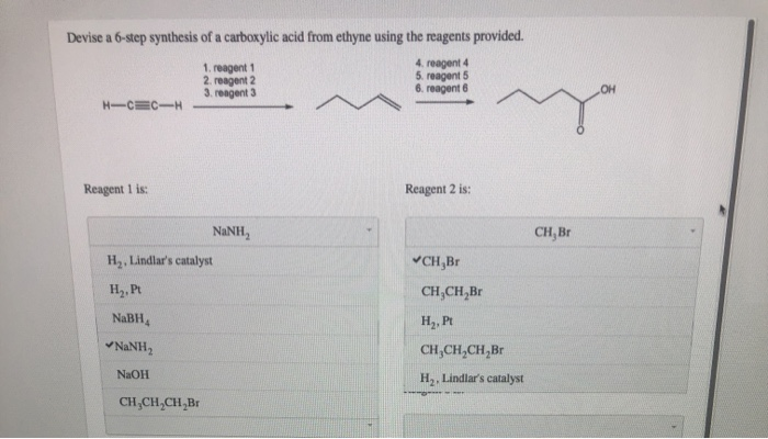 Solved Devise a 6-step synthesis of a carboxylic acid from | Chegg.com